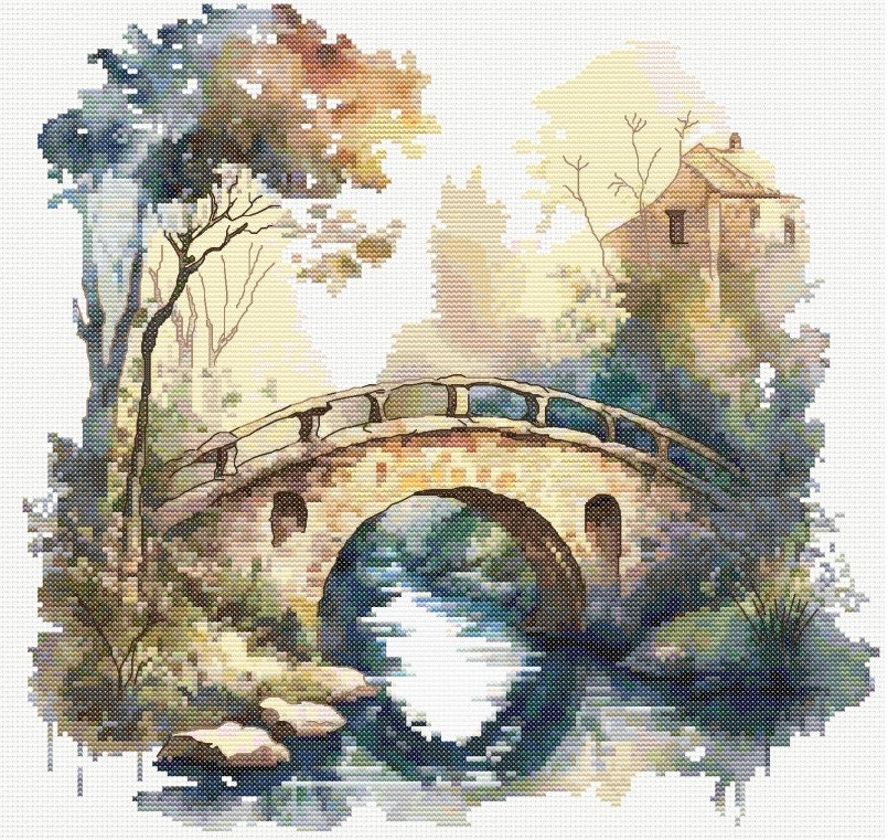 Vintage Bridge Cross Stitch Pattern - Etsy