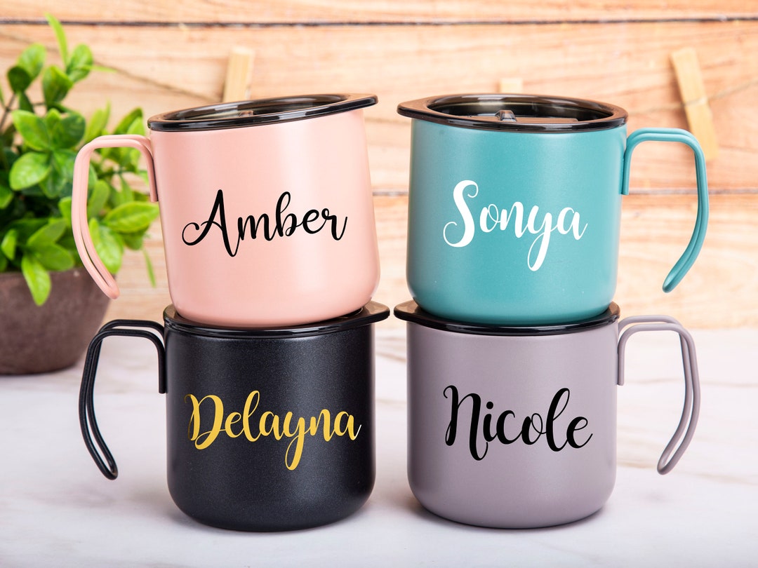 Custom Personalized Mug With Handle Insulated Travel Coffee Tumbler Mug ...
