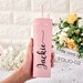 Personalized Tumbler With Straw, Custom Skinny Tumbler, Bridesmaid ...