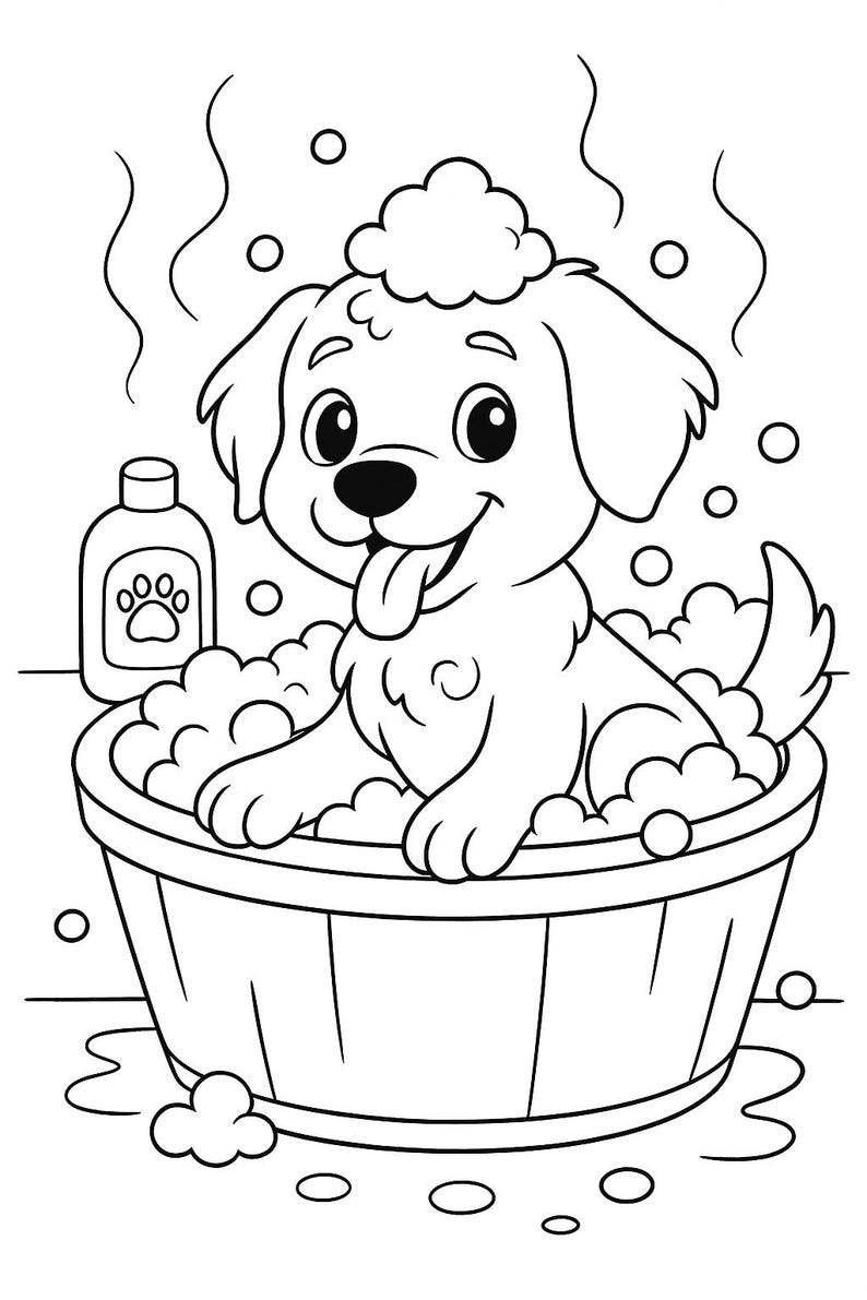Cute Puppy Coloring Pages for Kids – 20 Dog Breeds & Activity Sheets ...