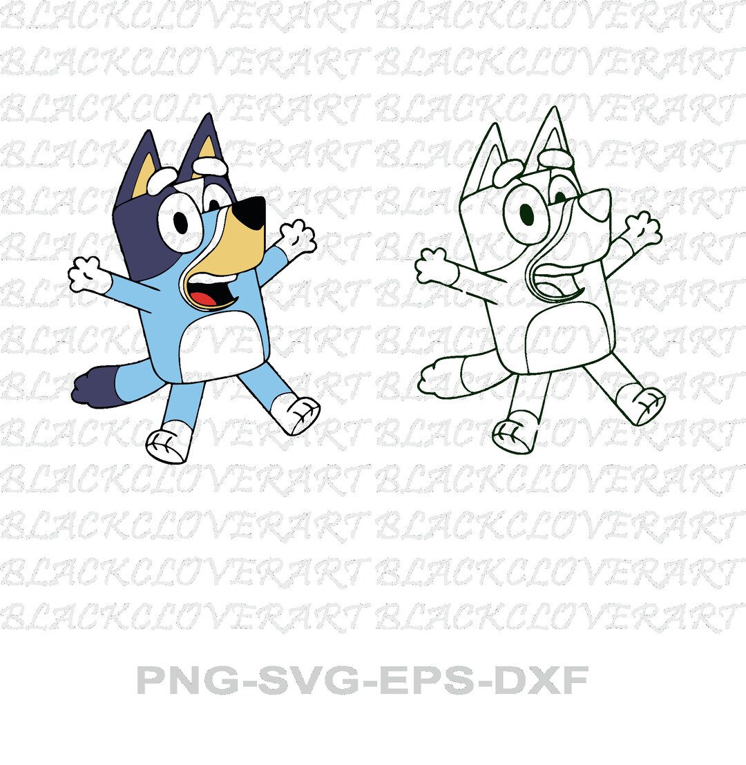 Blue Character SVG and PNG Layered Color and Single Layer - Etsy Australia
