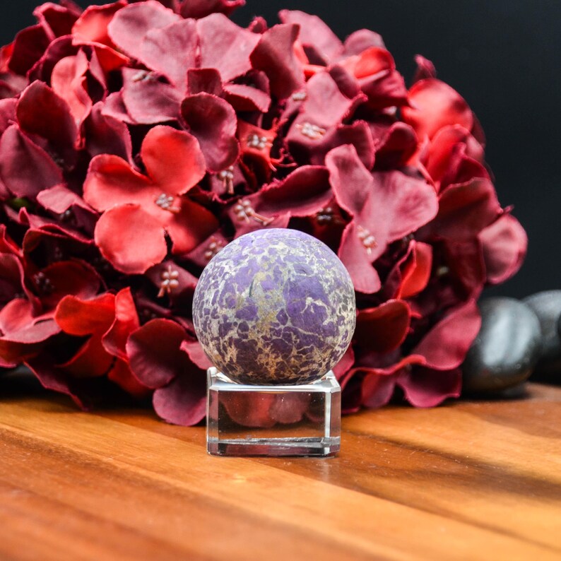 Purpurite Sphere – Anxiety Stone – Worry Stone – Meditation Crystal ...