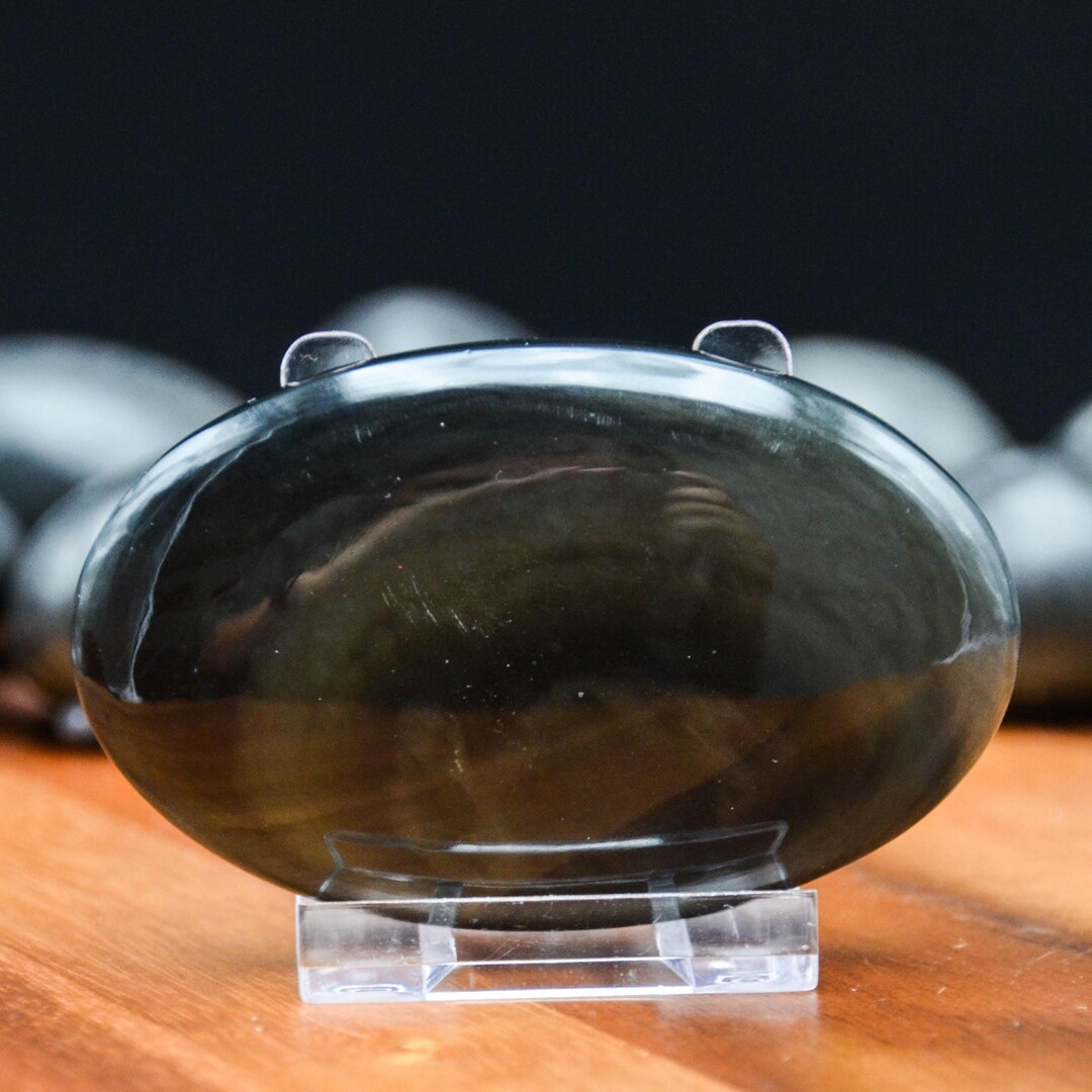 Beautiful Velvet Obsidian Palm Stone - Etsy