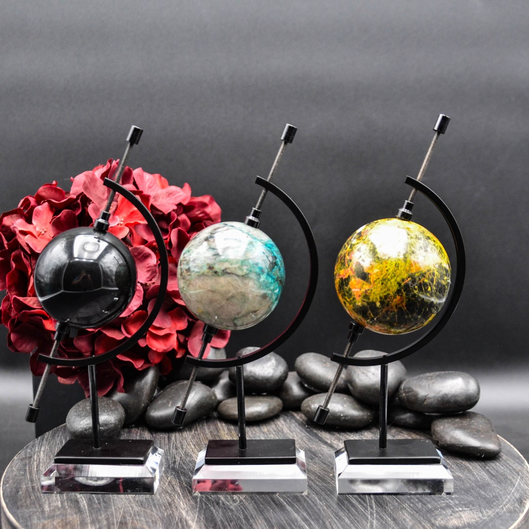 Modern Black Caliper Crystal Display Stand With Acrylic Base - Etsy