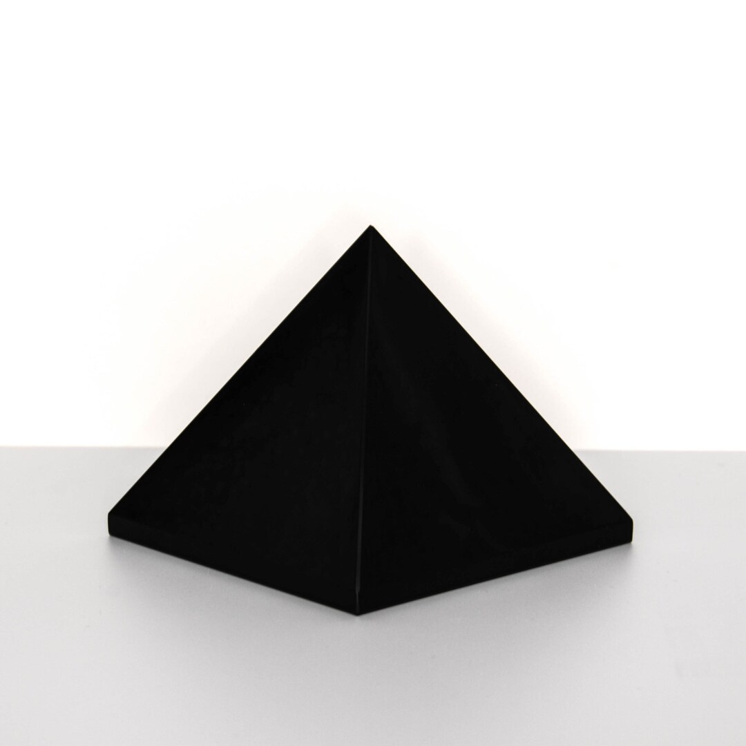 101 Mm Black Obsidian Pyramid - Etsy