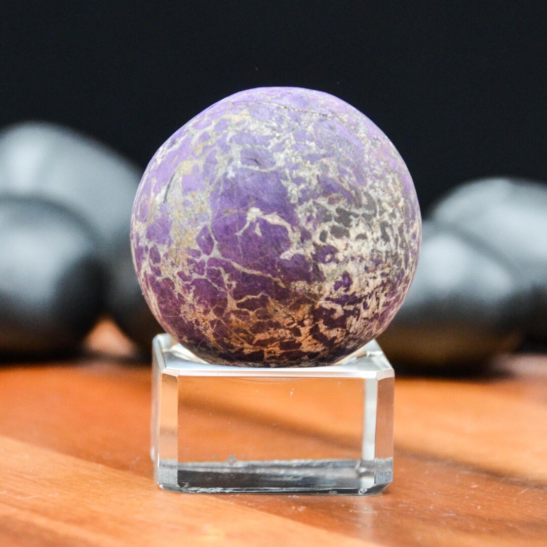 Purpurite Sphere – Anxiety Stone – Worry Stone – Meditation Crystal ...