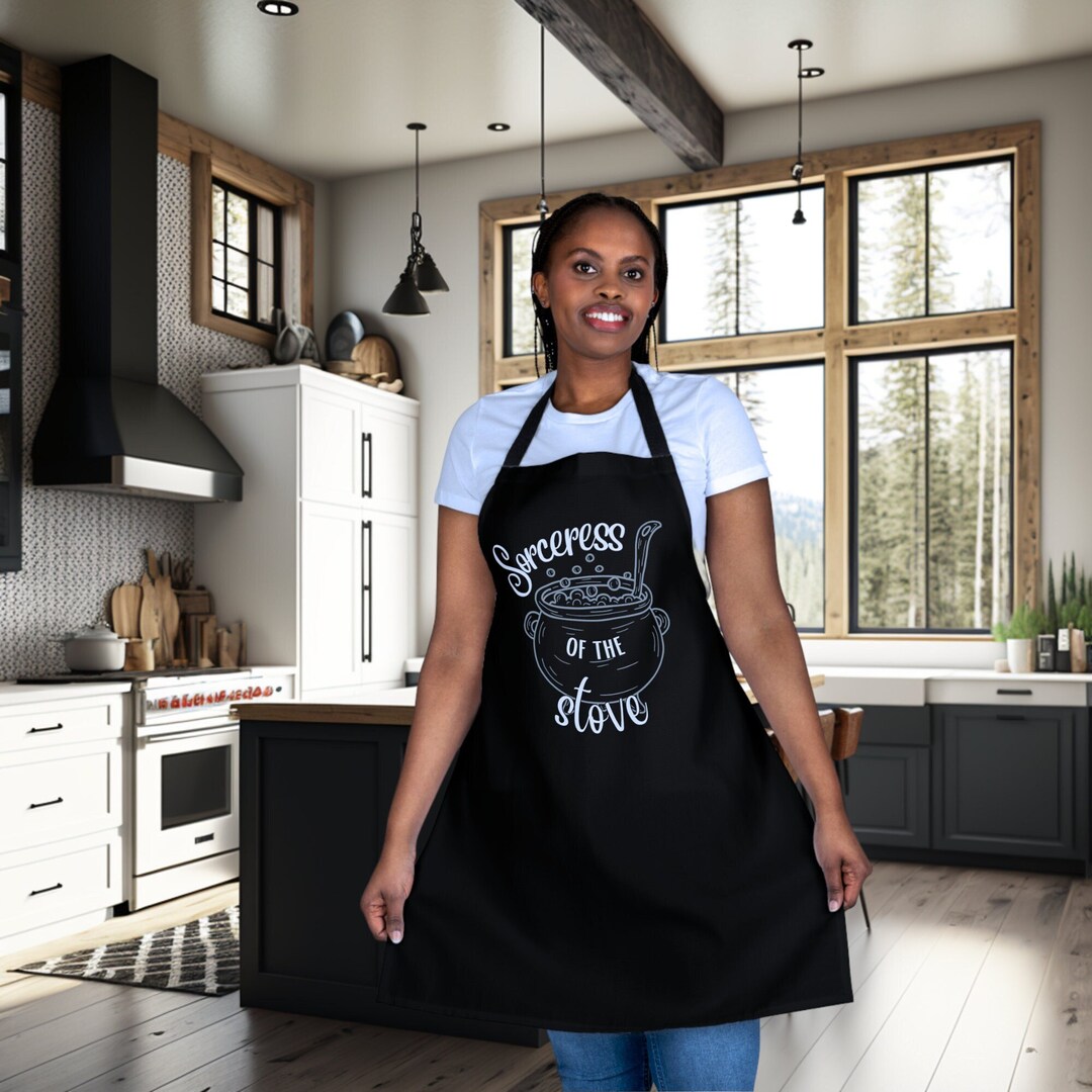 Kitchen Witch Sorceress Tie Back Apron for Hearth Witchery, Magic Home ...