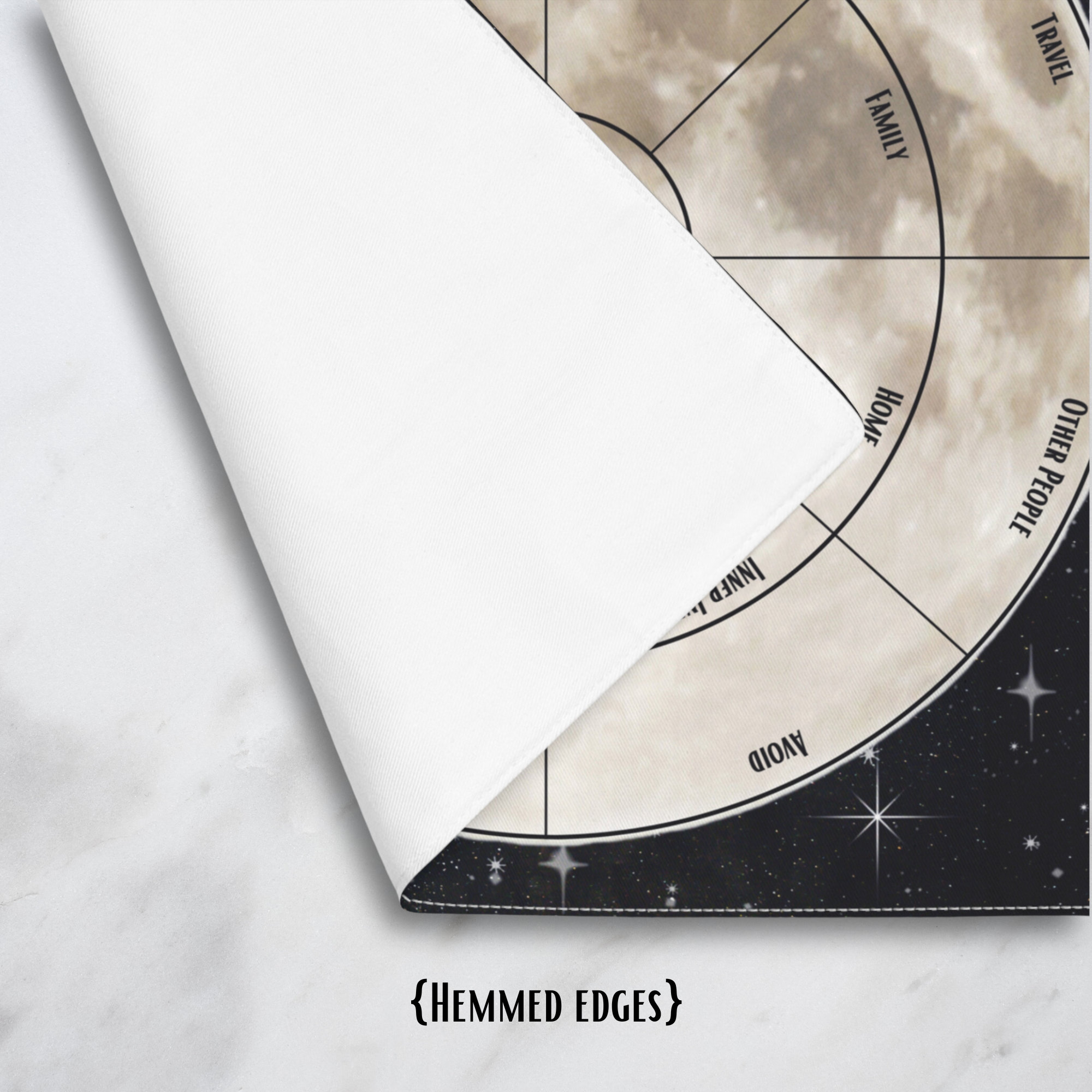 Full Moon Charm Casting Cloth Mat, Celestial Fortune Telling Tool for ...