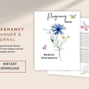Pregnancy Planner Printable Pregnancy Journal, Baby Memory Book Gift ...