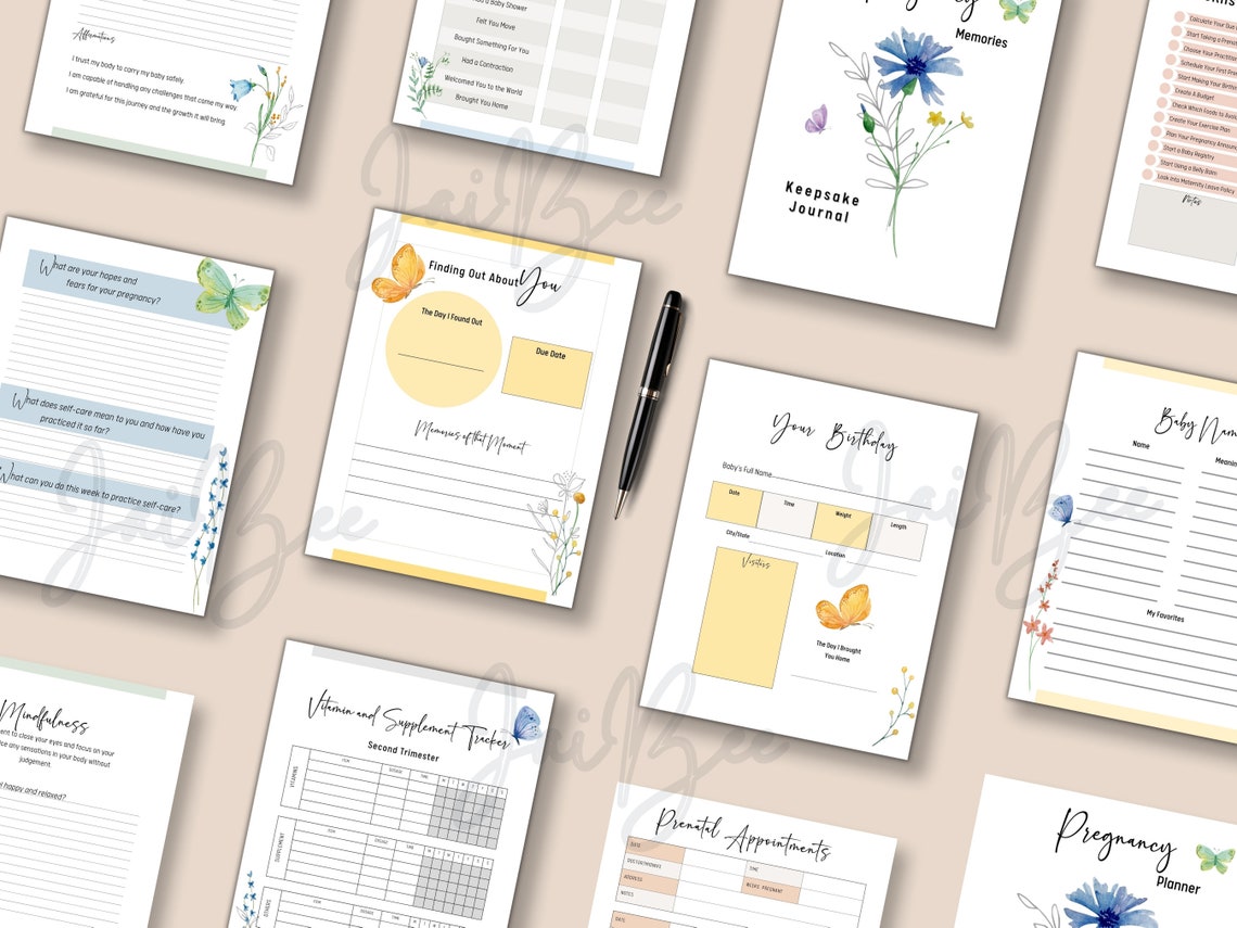 Pregnancy Planner Printable Pregnancy Journal, Baby Memory Book Gift ...