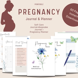 Pregnancy Planner Printable Pregnancy Journal, Baby Memory Book Gift ...