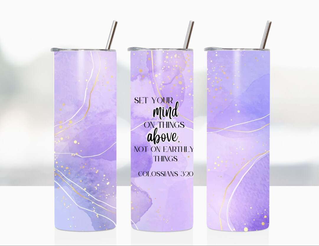 Purple Marble Scripture Tumbler Wrap Bible Digital Download Tumbler Wrap Purple and Gold ...
