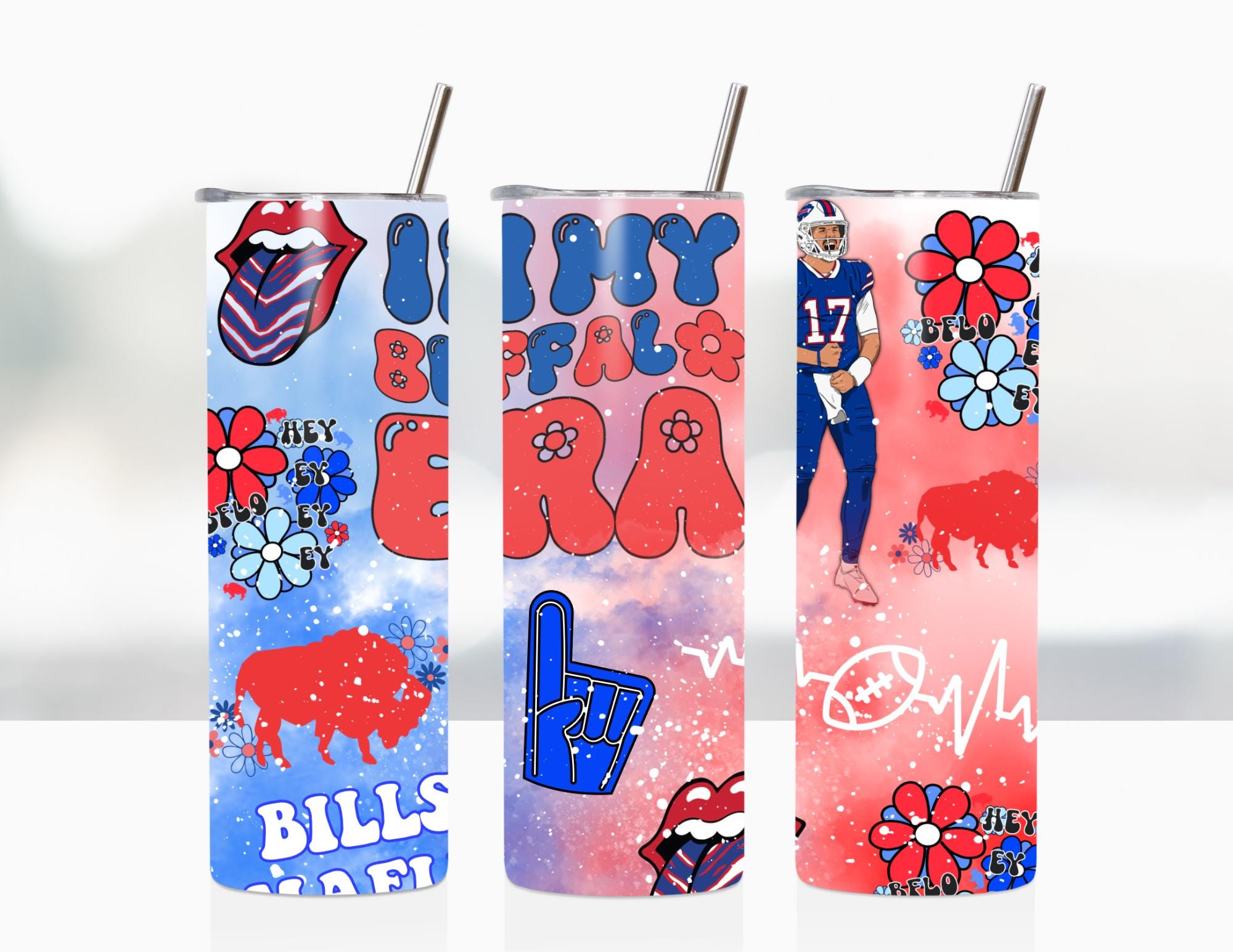 Buffalo BILLS Tumbler Wrap | Sublimation Design | Tumbler Wrap ...