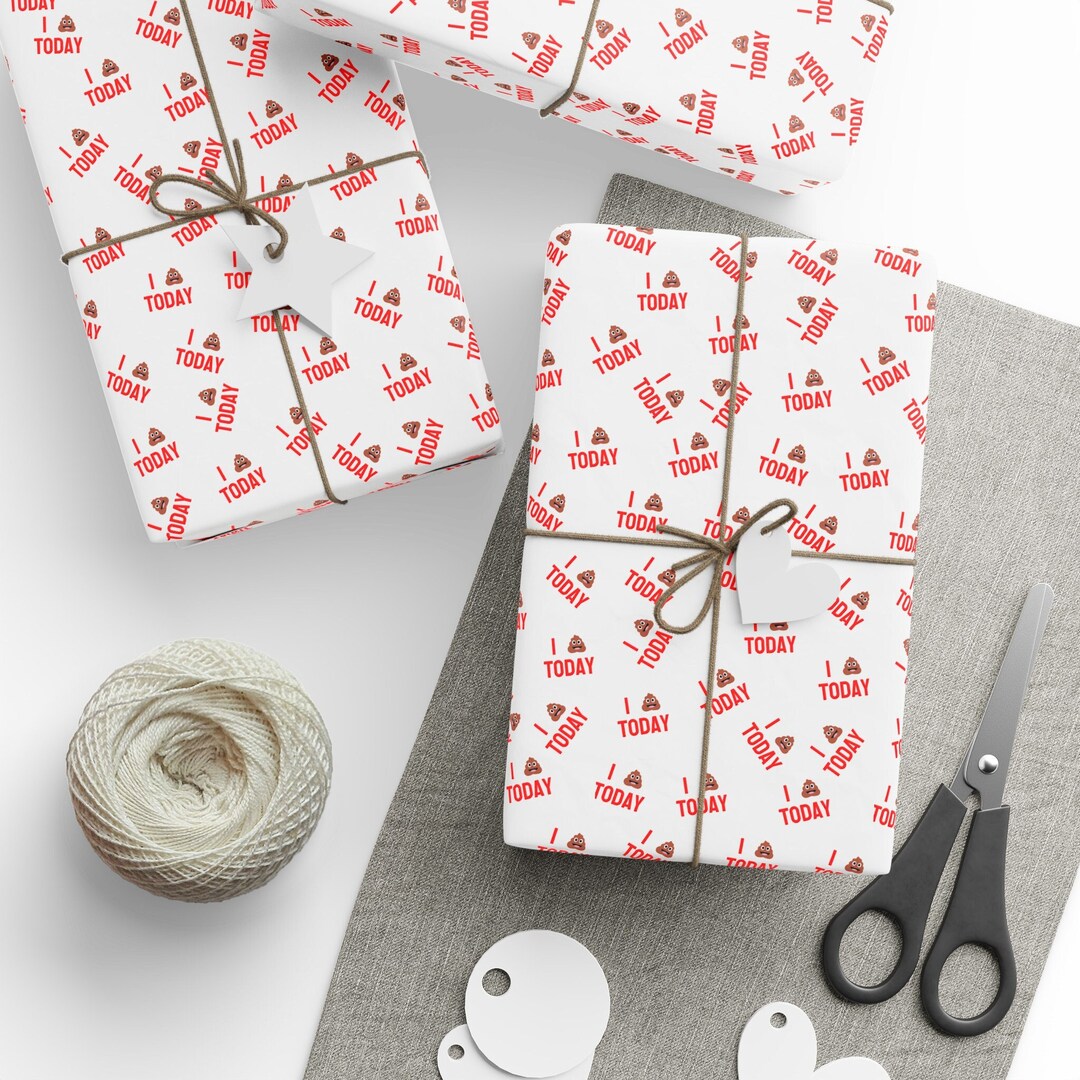 Poop Emoji Wrapping Paper: Hilarious Gift Wrap for Poop-tastic ...