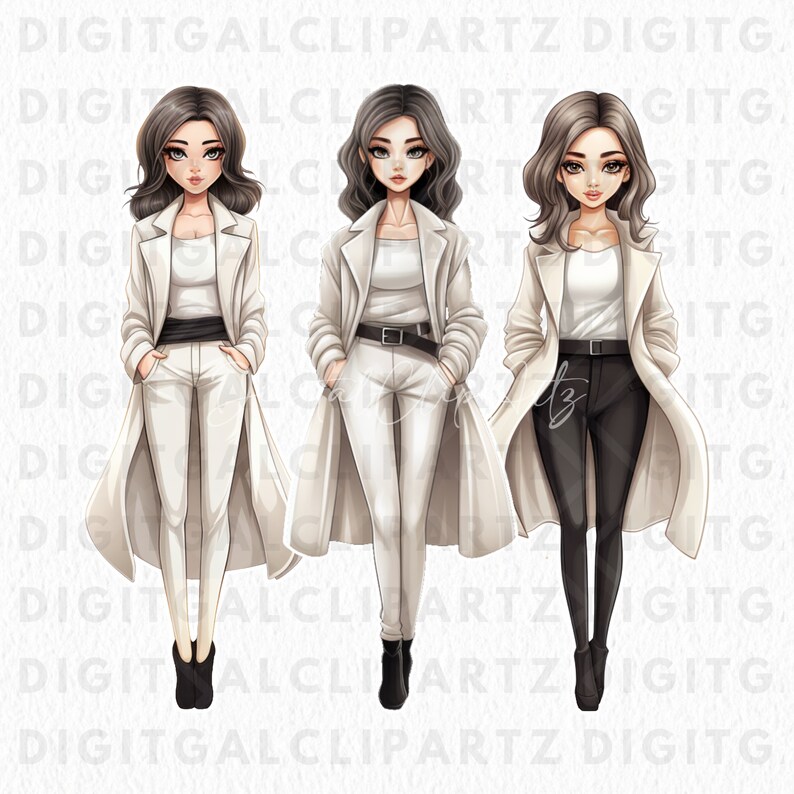 Boss Lady Clip Art - 12 Transparent PNG Files-digital Download - Girl ...