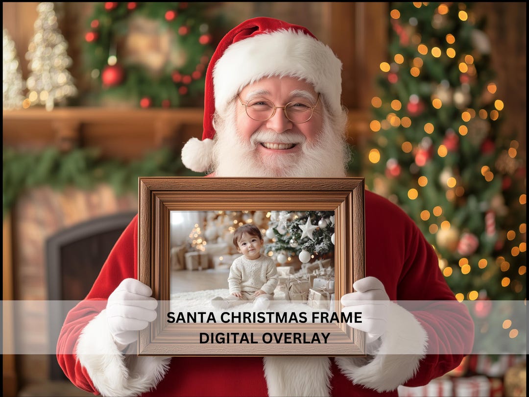 Santa Christmas Digital Overlay, Face Insert, Digital Photography ...