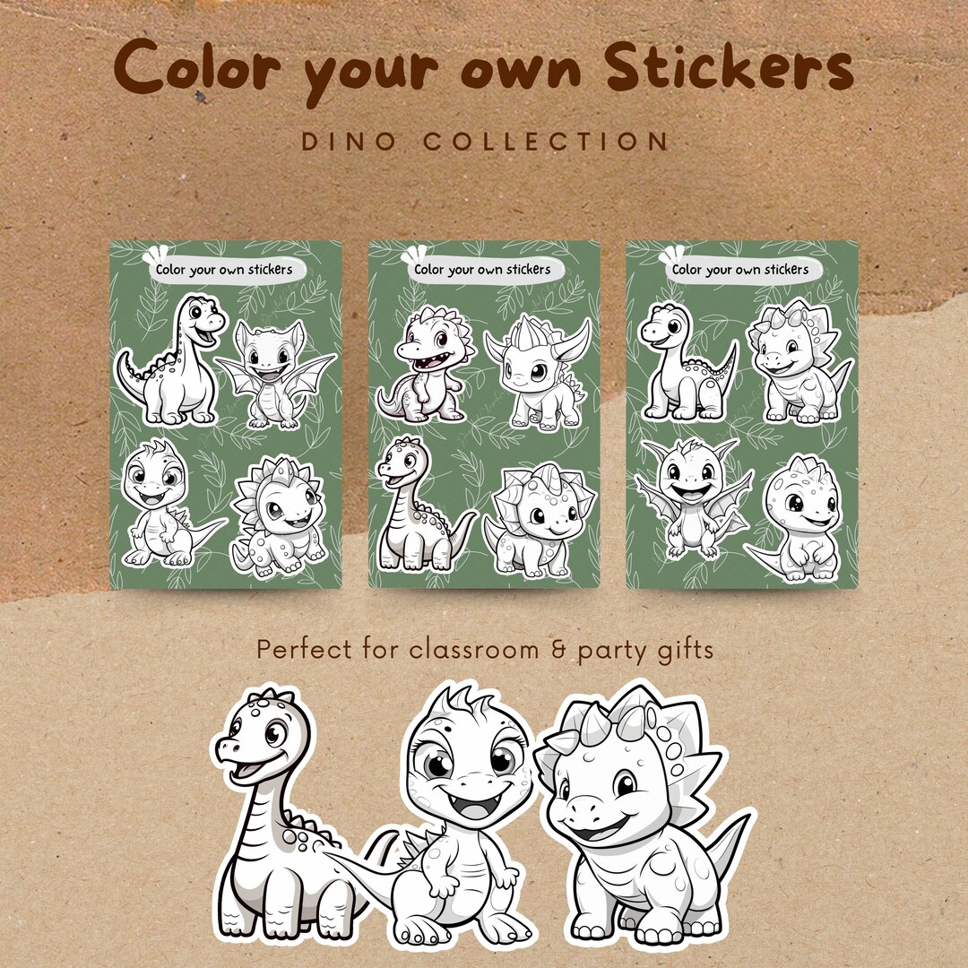 Color Your Own Stickers Party Gifts Classroom Gifts Print Your Own ...