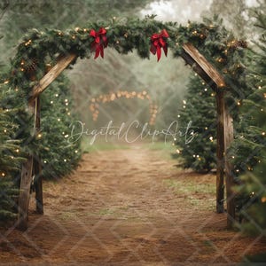 Christmas Farm Digital Backdrop, Digital Photography Backdrop, Digital ...