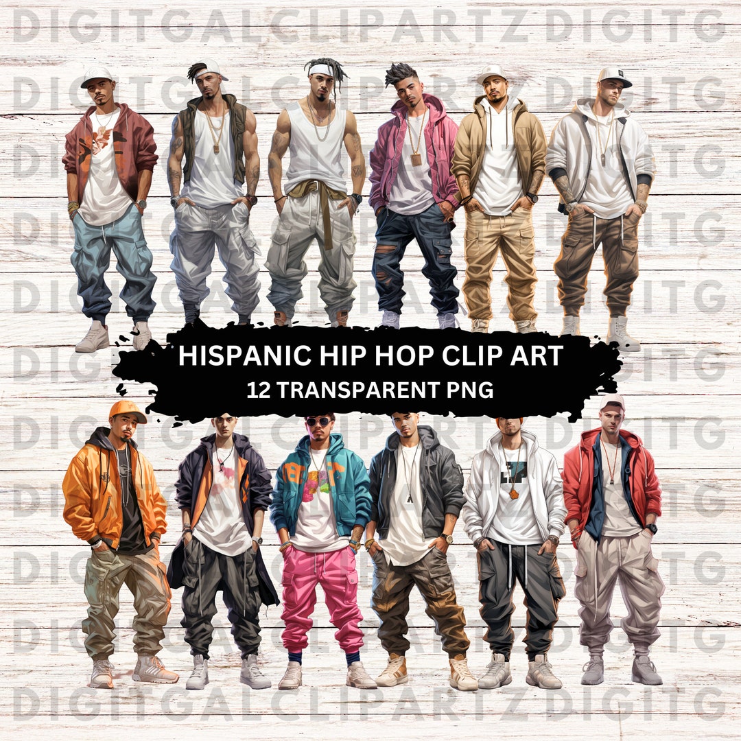 Hispanic Hip-hop Clip Art - 12 Transparent PNG Files-digital Download ...