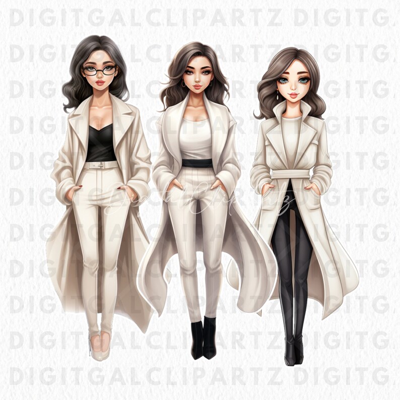 Boss Lady Clip Art - 12 Transparent PNG Files-digital Download - Girl ...