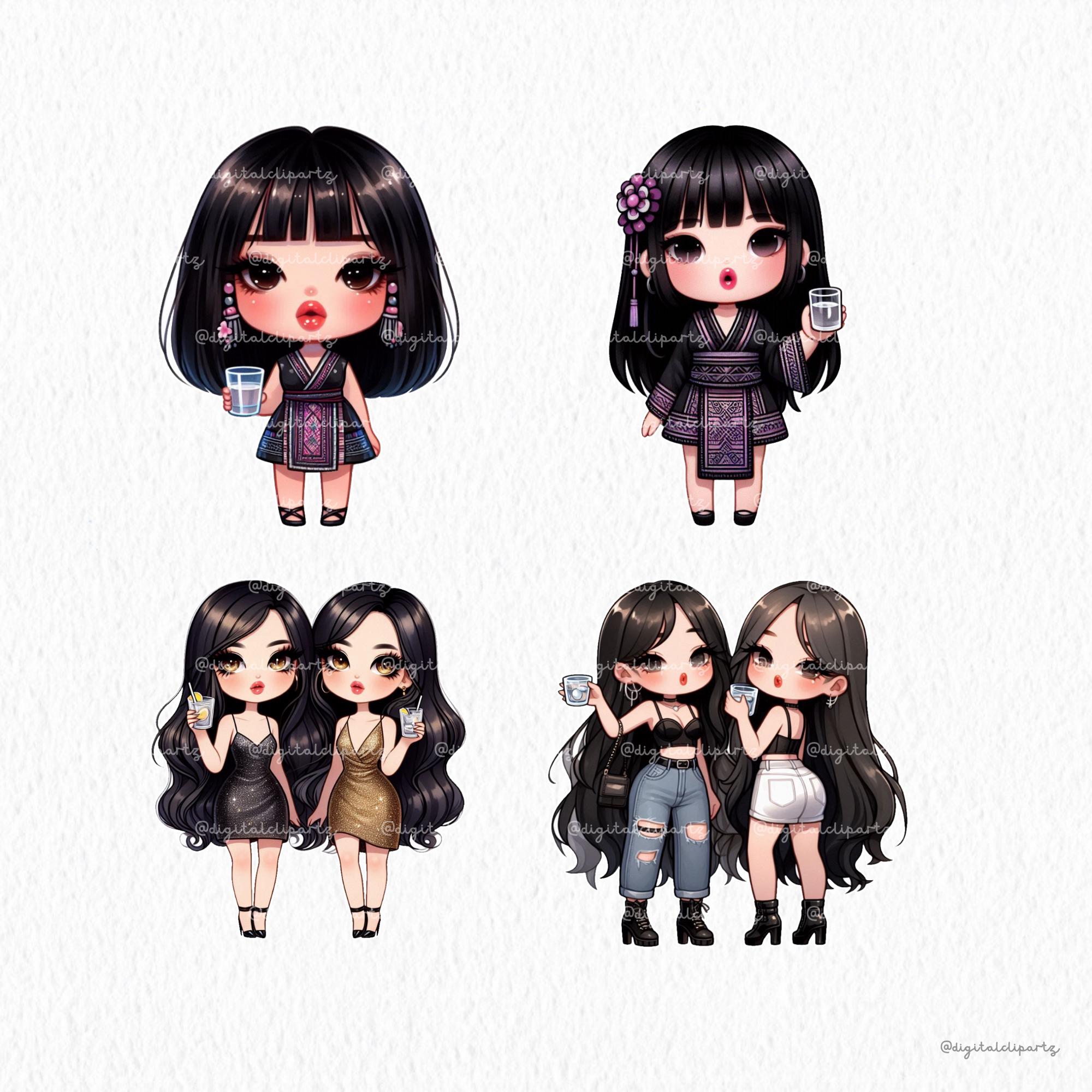 Shots Squad Chibi Clip Art - 12 Transparent PNG Files Digital Download ...