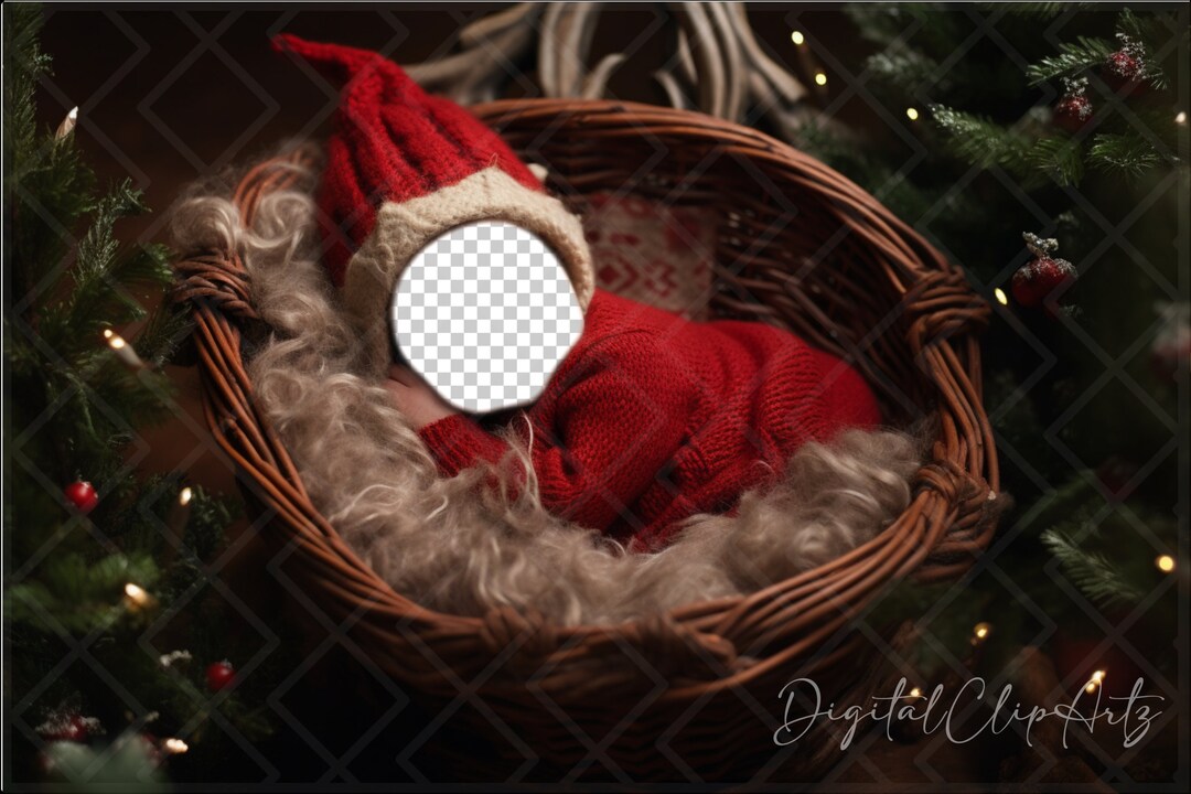 Little Elf Newborn Digital Backdrop, Face Insert, Digital Photography ...