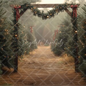 Christmas Farm Digital Backdrop, Digital Photography Backdrop, Digital ...