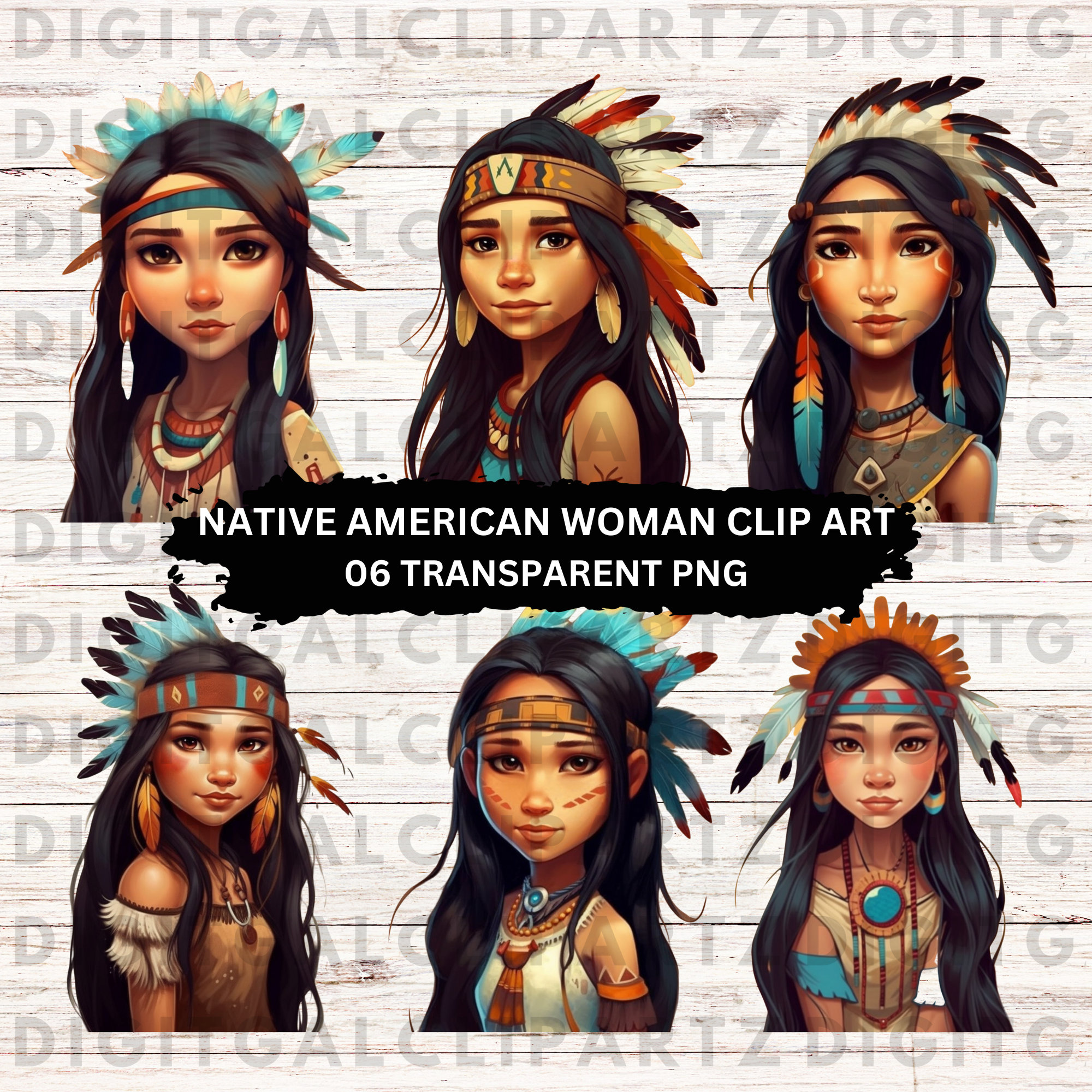 Native American Woman Cartoon
