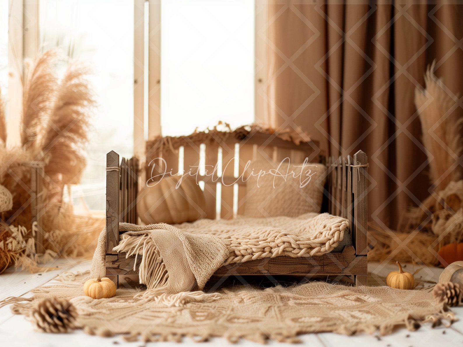 Newborn Cozy Fall Digital Backdrop, Digital Photography Backdrop ...