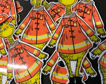 Young Grinch With Fire Engine - Etsy