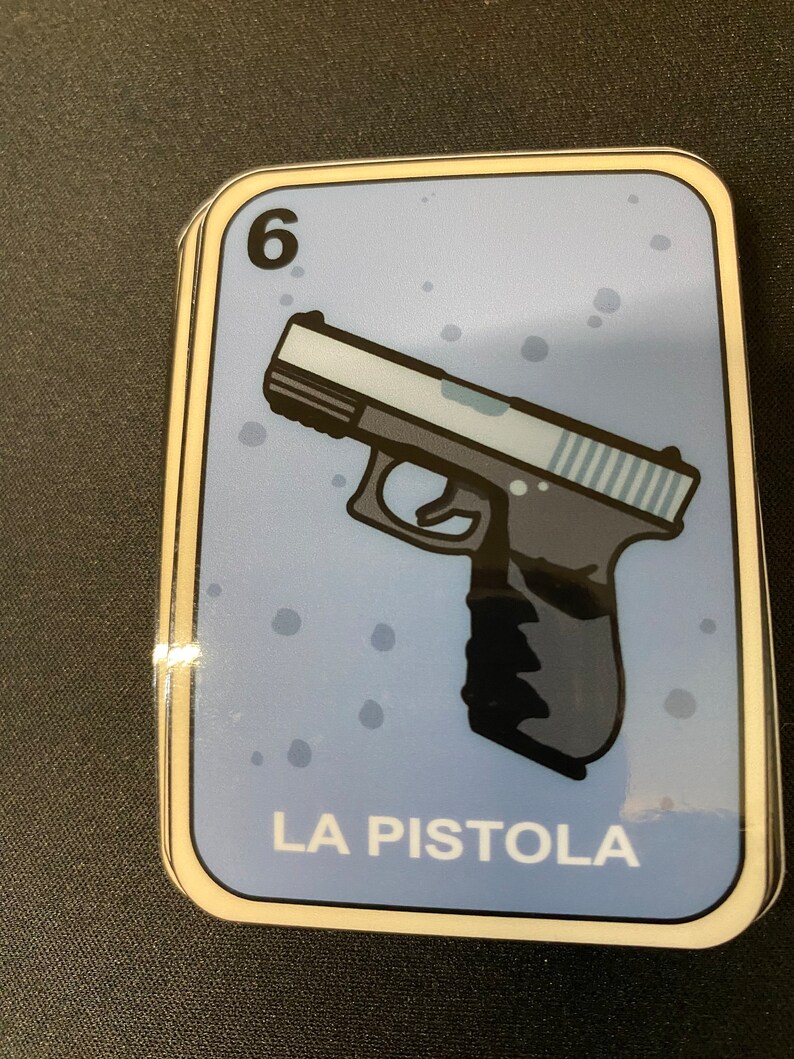 La Pistola Loteria Card Sticker - Etsy