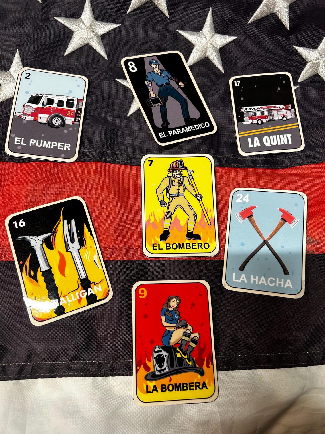 Firefighter Loteria Sticker Pack Bombero, Bombera, Paramedico - Etsy
