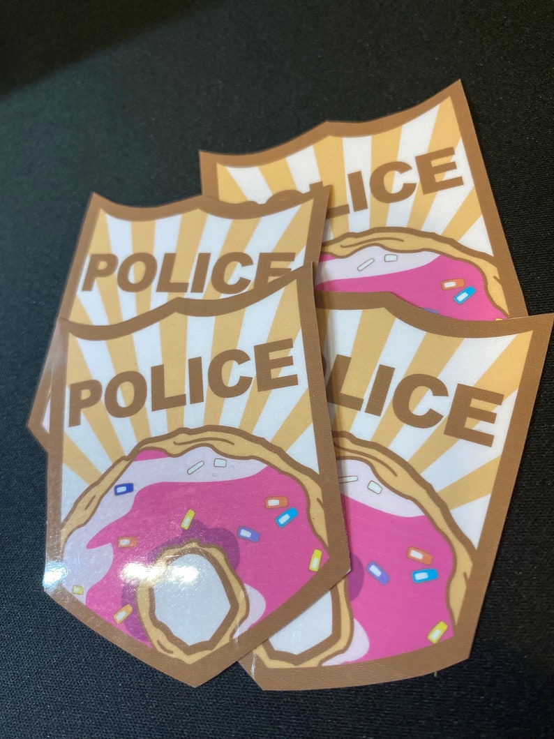 Donut Police Badge Sticker - Etsy