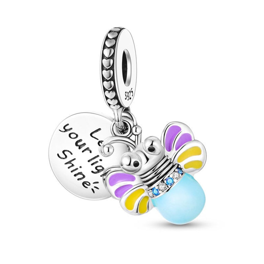 Let Your Light Shine Glow in Dark Firefly Bracelet Compatible Pandora ...