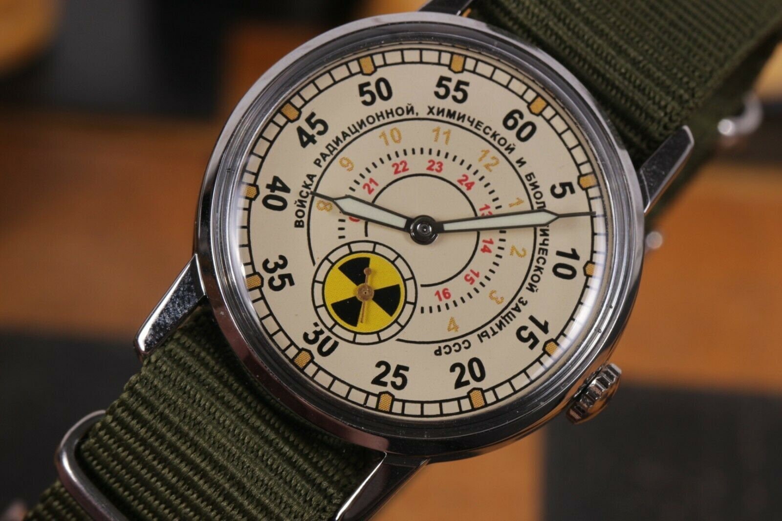 Pobeda Radiation ZIM Laco Troops USSR Mechanical Soviet Watch, Men's ...