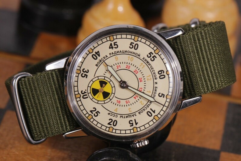Pobeda Radiation ZIM Laco Troops USSR Mechanical Soviet Watch, Men's ...
