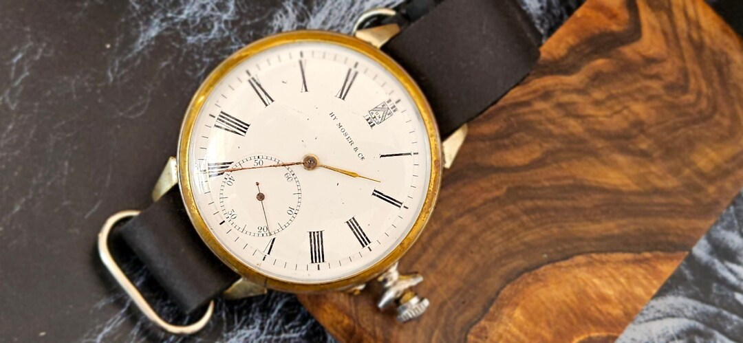 Converted Old Rare Swiss HY Moser Cie Pocket Watch. Unique Original ...