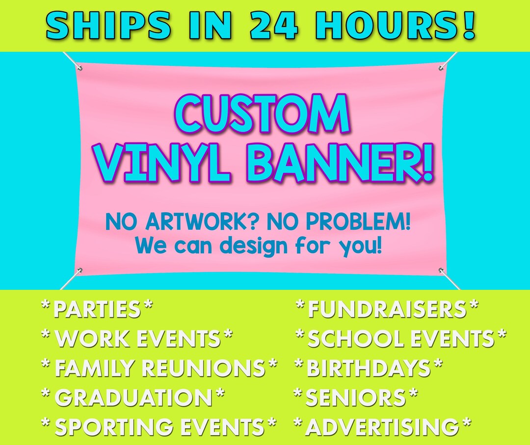 Full Color, Digitally Printed, Vinyl Banner! Personalized Advertising ...