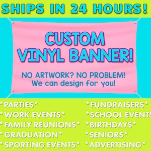 Full Color, Digitally Printed, Vinyl Banner! Personalized Advertising ...
