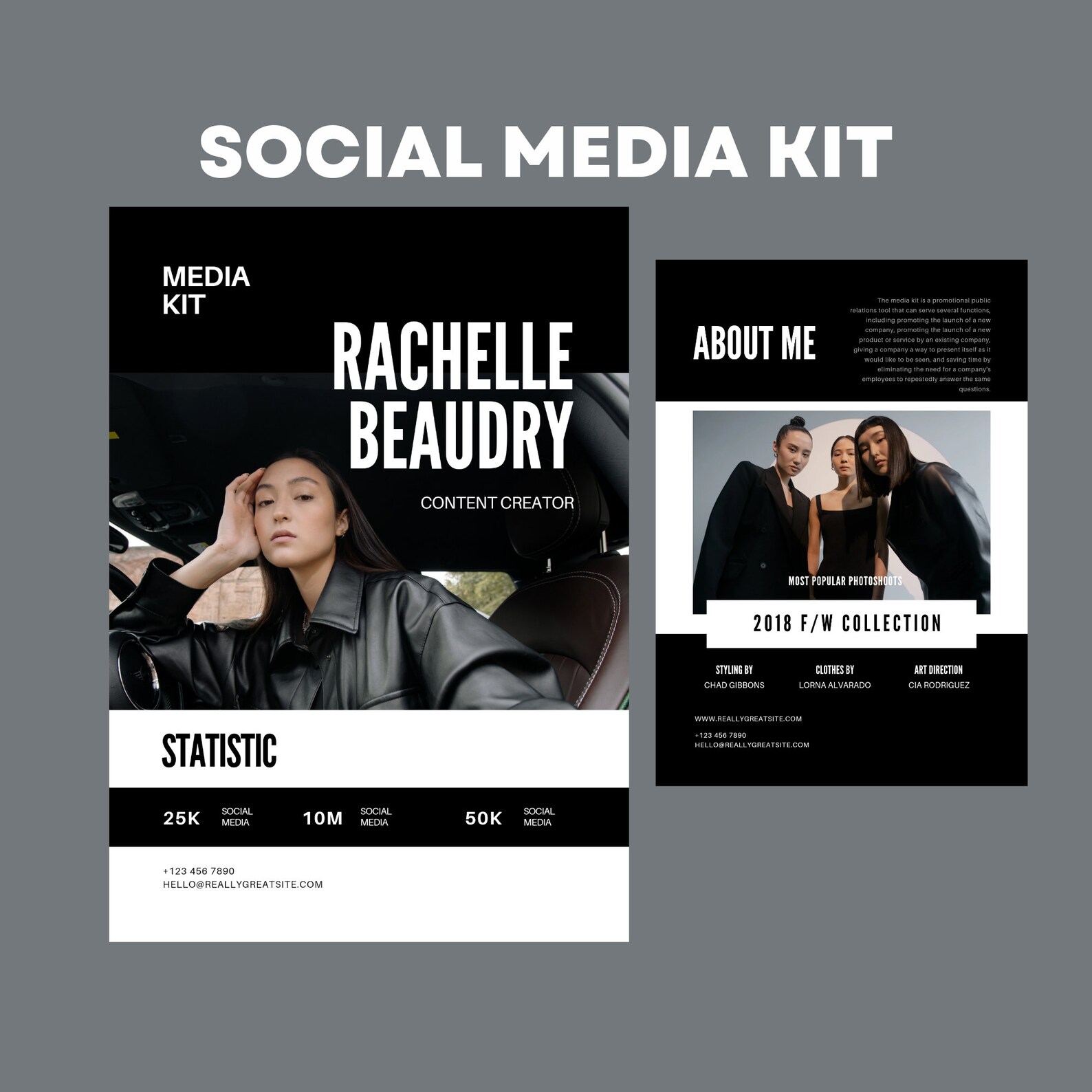 Content Creator Media Kit Fashion Blogger Media Kit, Media Kit Template ...