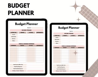 Budget Planner Budget Overview, Savings Tracker, Budget Tracker, Income ...