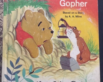 Disney Little Golden Book, Walt Disney's Winnie-the-pooh Meets Gopher ...