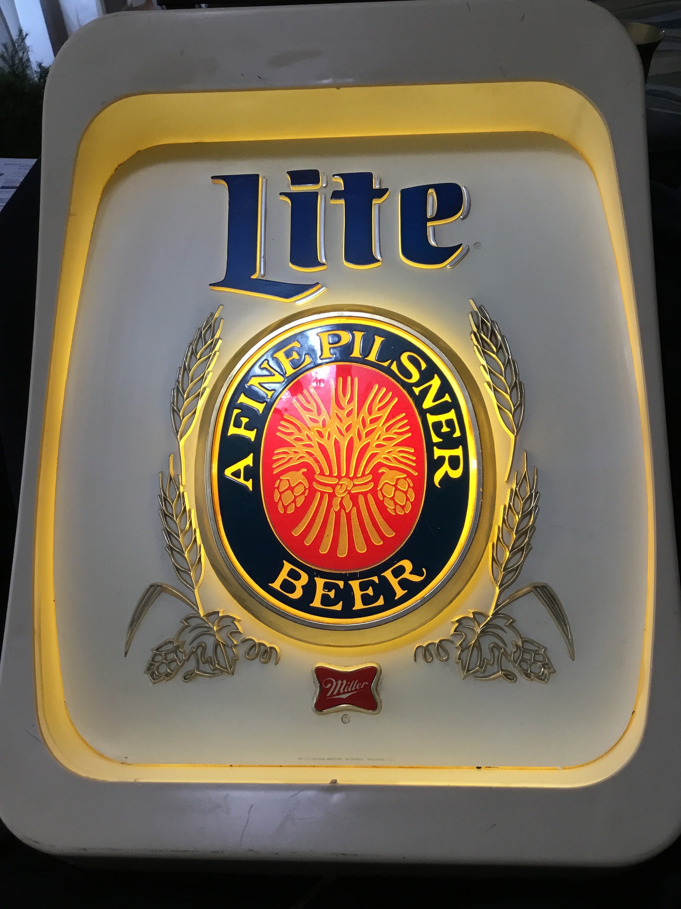 Miller Lite Lighted Beer Sign - Etsy