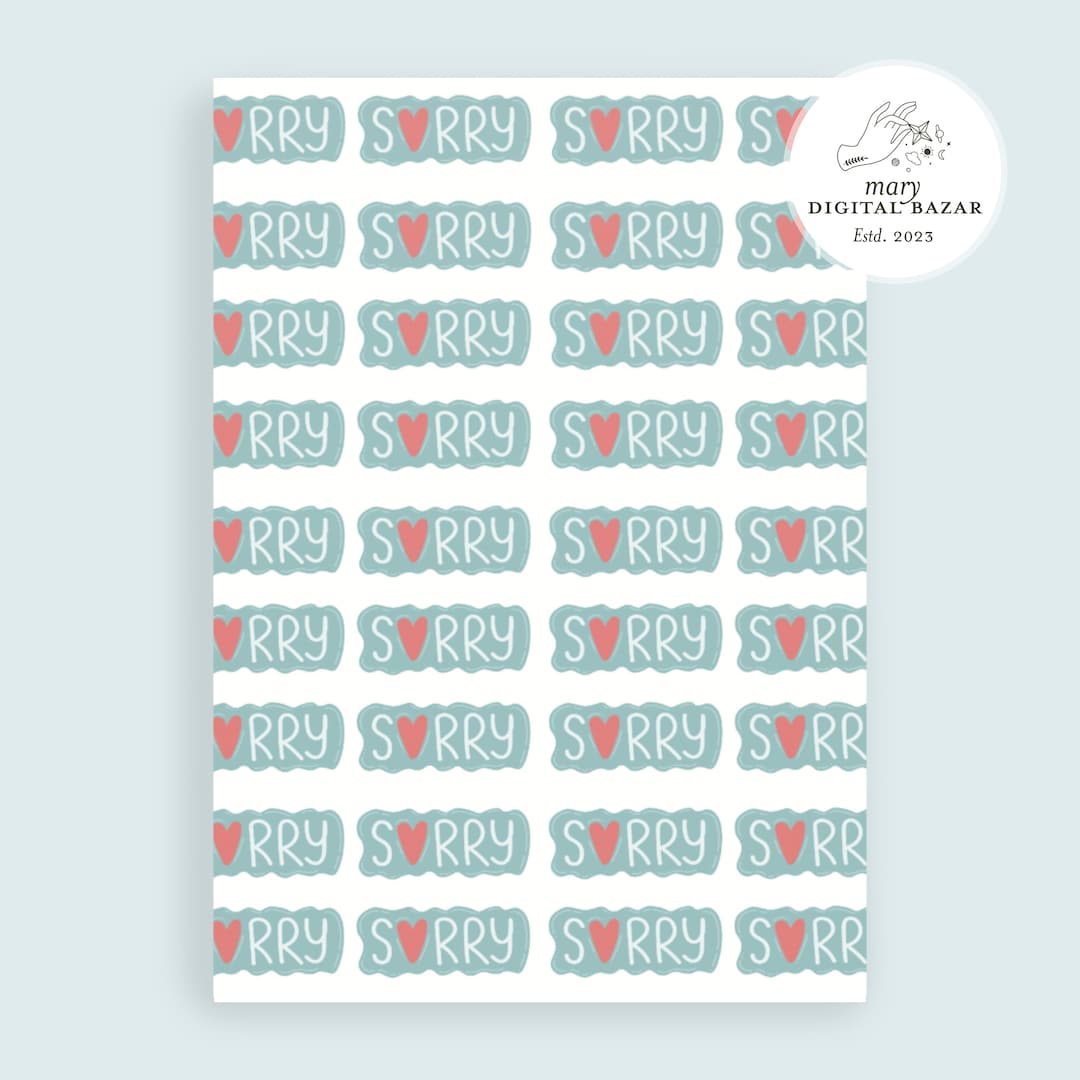 Sorry Apology Card Printable Cardsarcastic Sorry Printable - Etsy