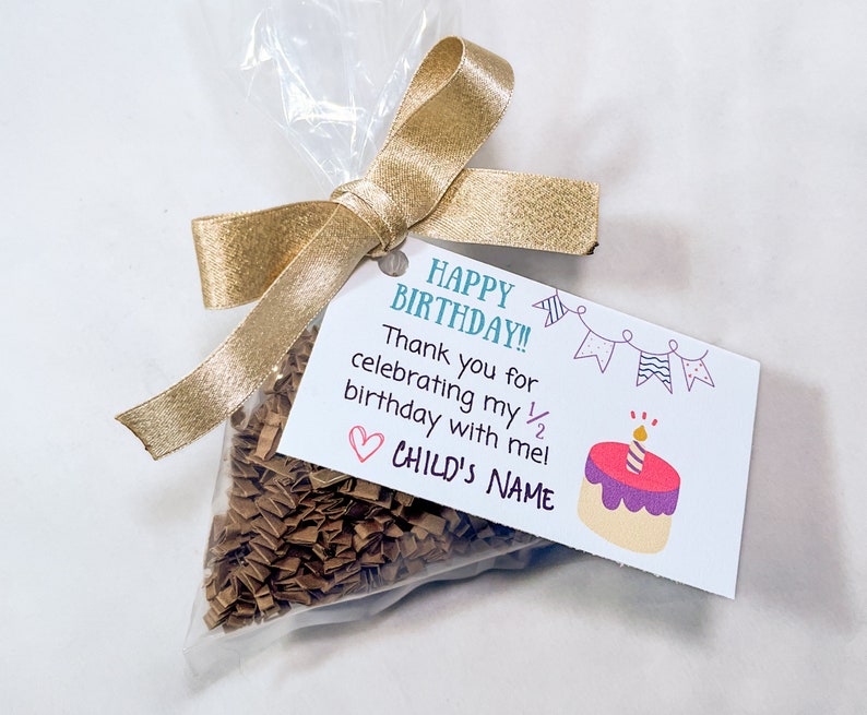 Happy HALF Birthday Tags for Favors, Digital File for Instant Download ...