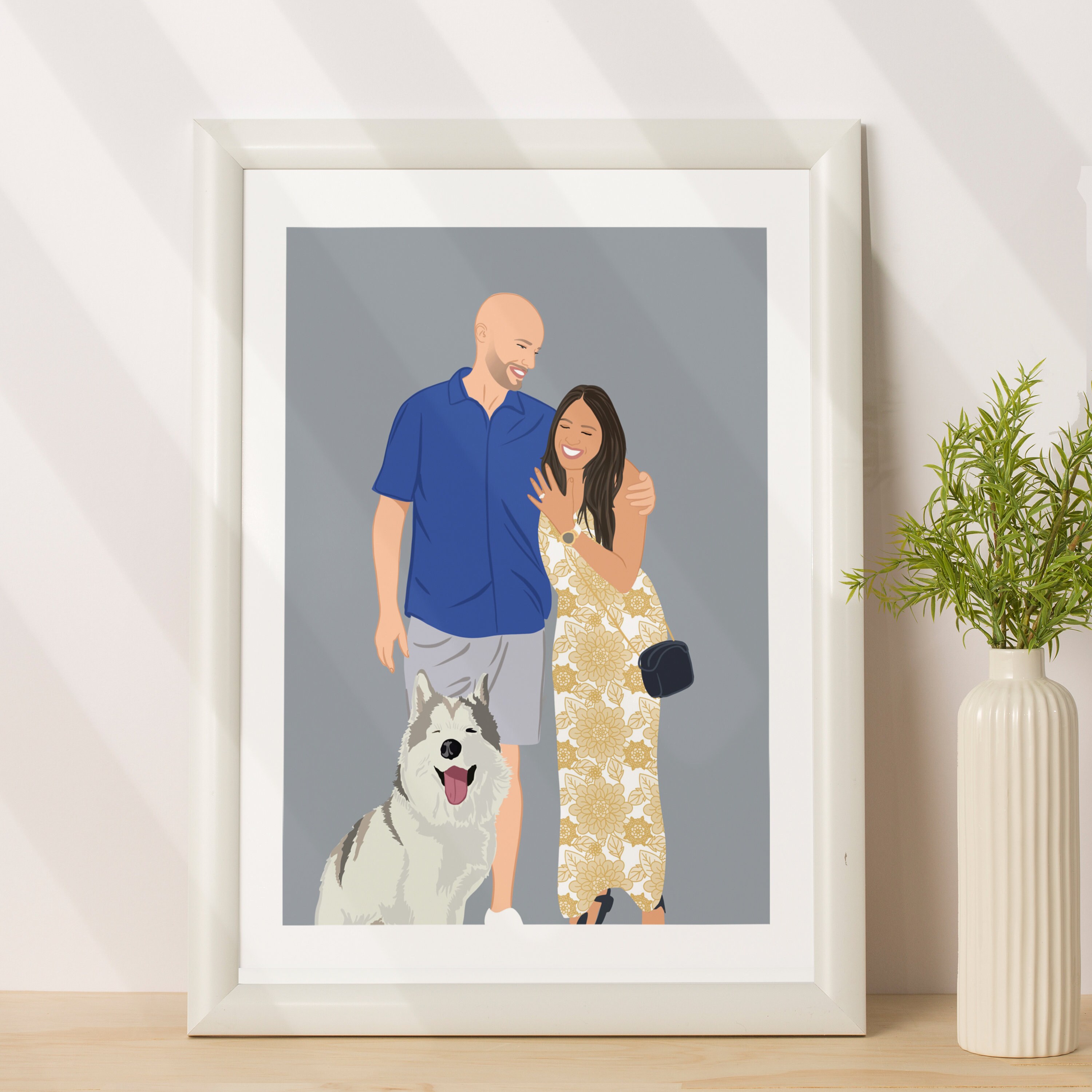 Best Friend Portrait, Personalized Birthday Gift, Cartoon Portrait From ...