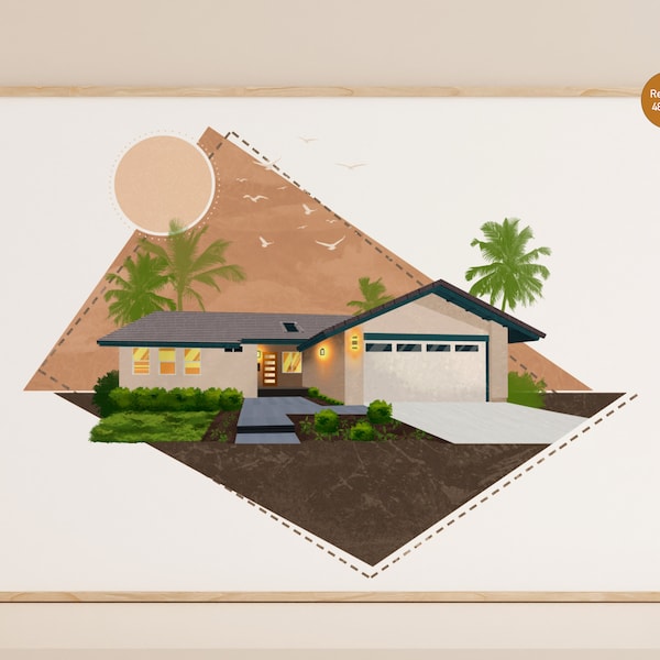 Home Portrait - Etsy