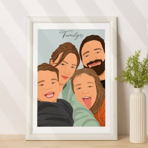 Best Friend Portrait, Personalized Birthday Gift, Cartoon Portrait From ...