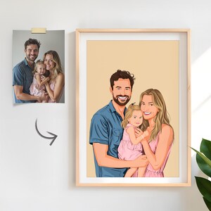 Custom Family Portrait, Personalized Mother’s Day Gift, Custom ...