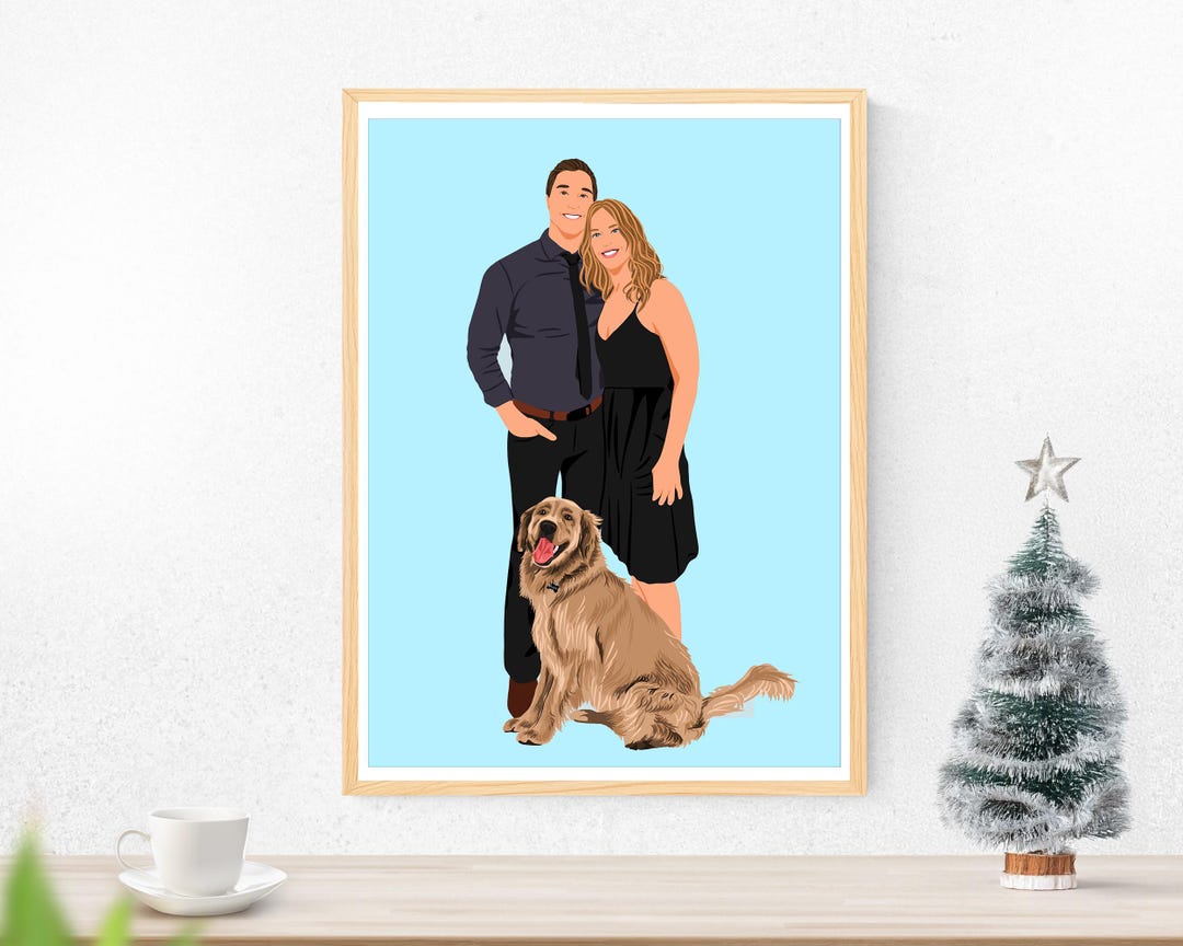 Custom Cartoon Portrait, Family Illustration, Personalized Gift ...